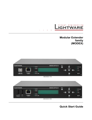 Lightware Modex-Tx Quick start manual | Manualzz