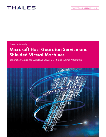 Thales nShield Connect+ Integration Guide for Host Guardian Service | Manualzz
