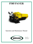 Weiler P385 Paver Operation and Maintenance Manual | Manualzz