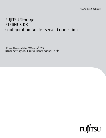 Storage ETERNUS DX Configuration Guide -Server Connection- (Fibre ...