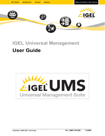 IGEL Universal Management Suite UMS User Guide | Manualzz