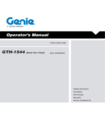 Genie GTH-15 1544 Operator's Manual | Manualzz