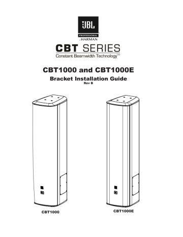 JBL CBT1000 Installation manual | Manualzz