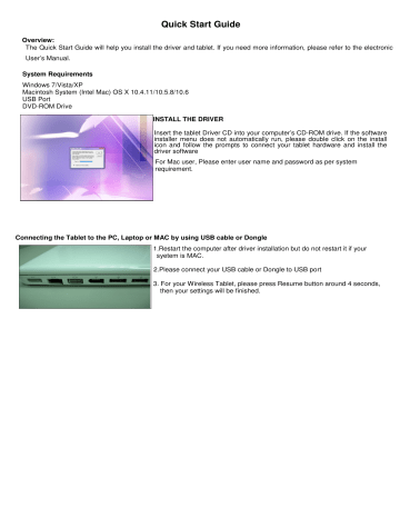 Pen Tablet Quick Start Guide | Manualzz