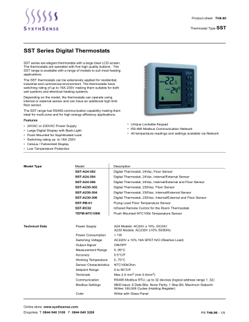 SyxthSense SST-RB-01 User manual | Manualzz