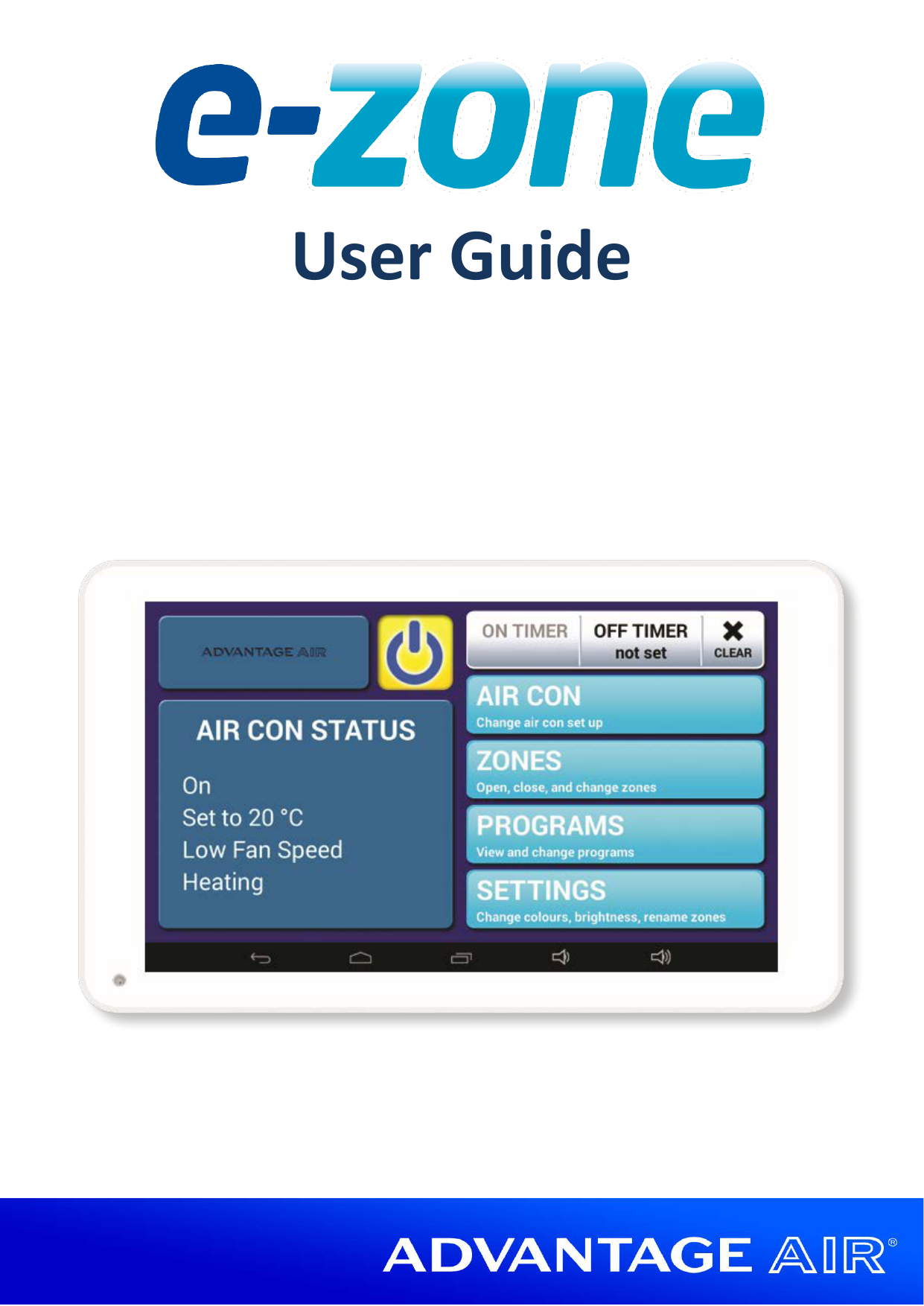 e-zone User Manual | Manualzz