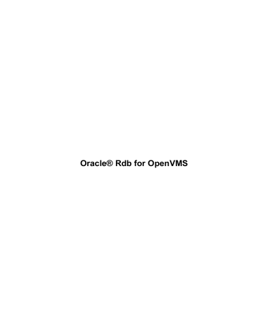 Oracle Rdb 7.2.4.1 New Features Document | Manualzz