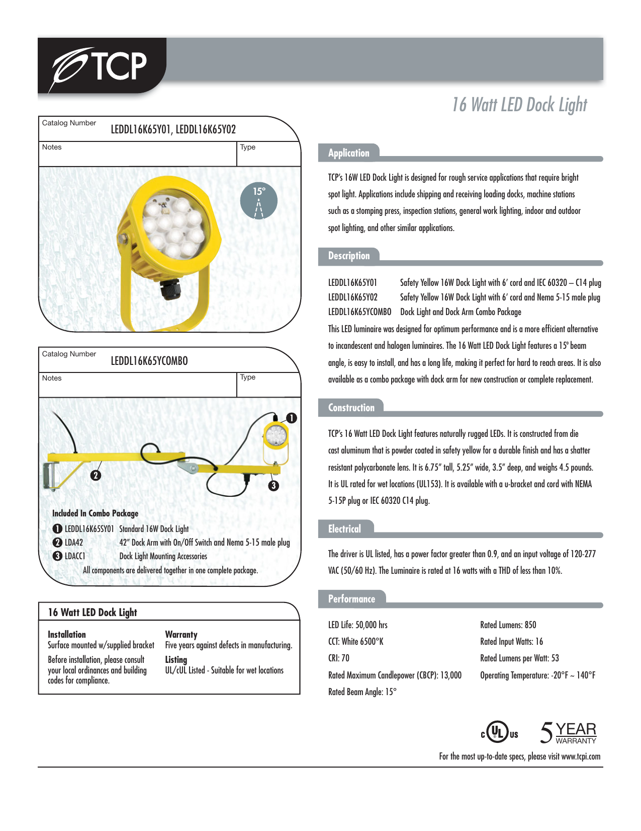 Tcp Dock Light | Shelly Lighting