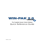 WIN-PAK PRO Quick Reference Guide | Manualzz