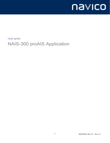 NAIS-300 proAIS User Guide | Manualzz