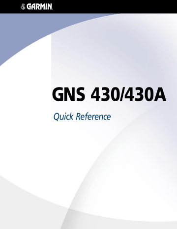 Garmin GNS 430 430 Quick Reference | Manualzz