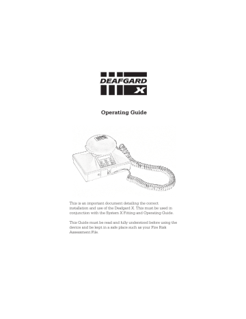 Fire Alarm System X Deafgard X Operating Guide | Manualzz