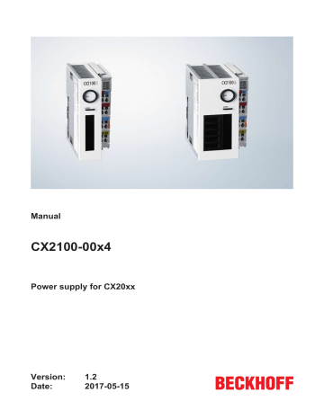 BECKHOFF CX2100-00x4 Power supply Manual | Manualzz