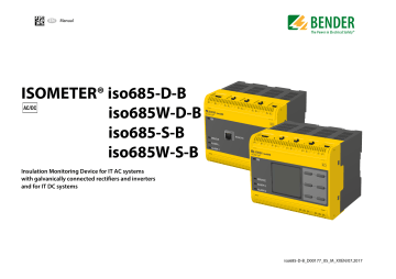 Bender ISOMETER iso685-D manual | Manualzz