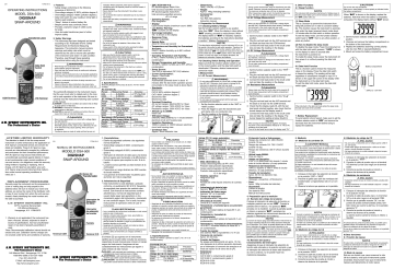 Sperry 400 Amp Digital Clamp Meter Operating instructions | Manualzz