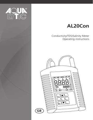 AQUALYTIC AL20 Con Operating instructions | Manualzz
