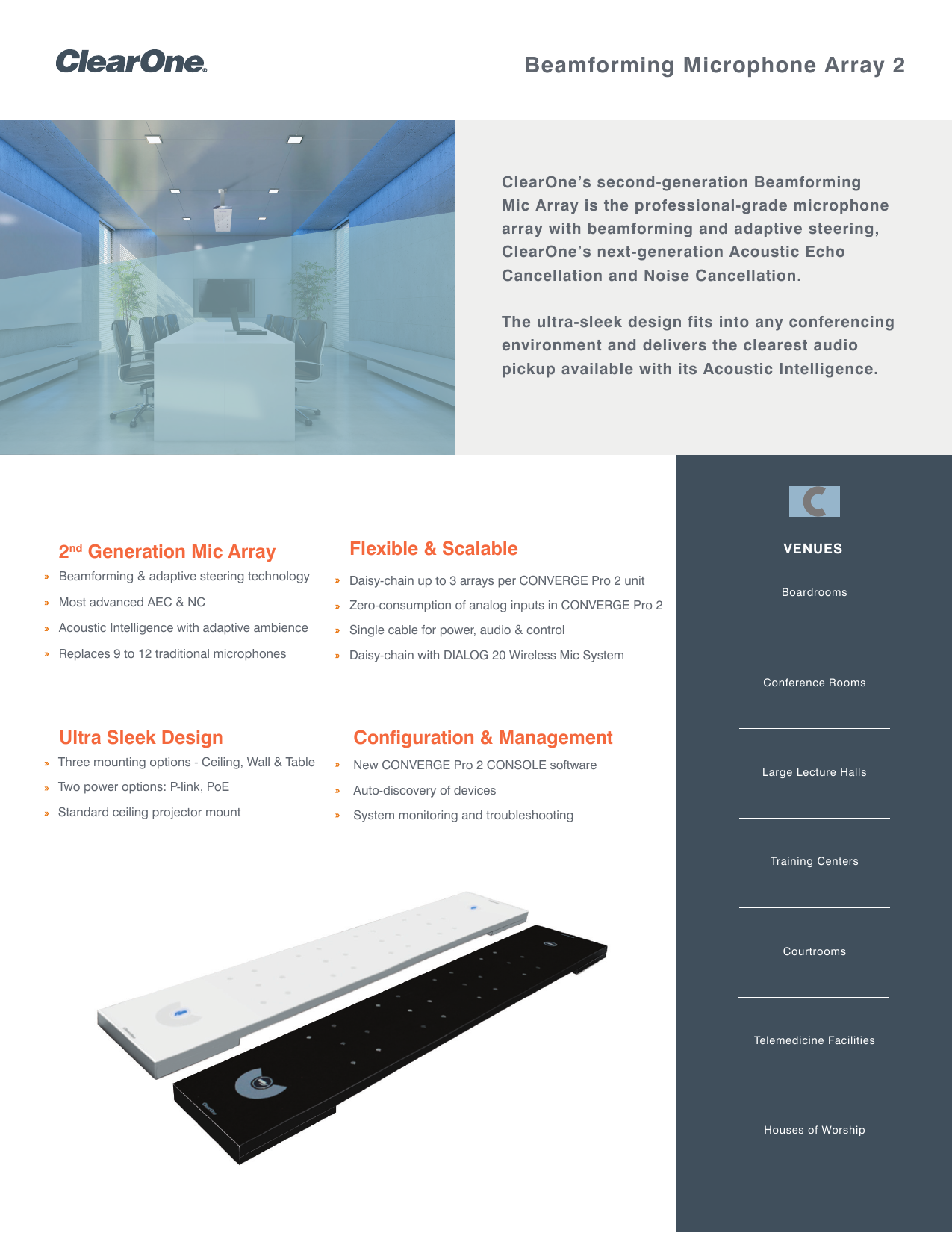 Clearone Beamforming Microphone Array 2 Installation - The Best Picture ...