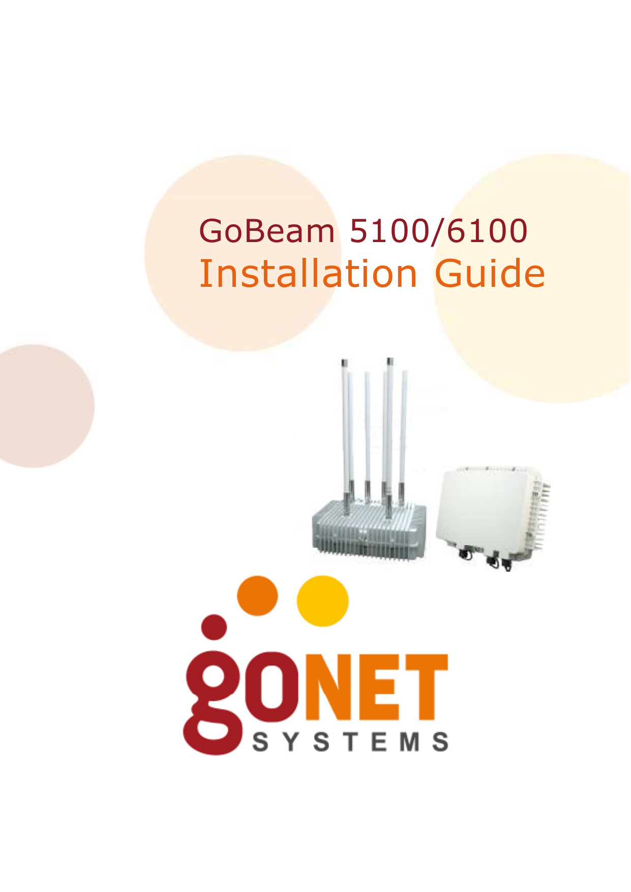 Gonet Systems GoBeam 5100 Installation manual | Manualzz
