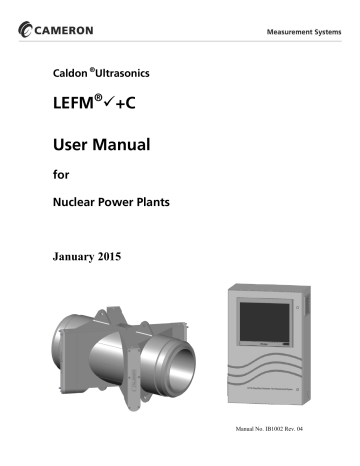 Cameron LEFM CheckPlus C User Manual for Nuclear Power Plants | Manualzz