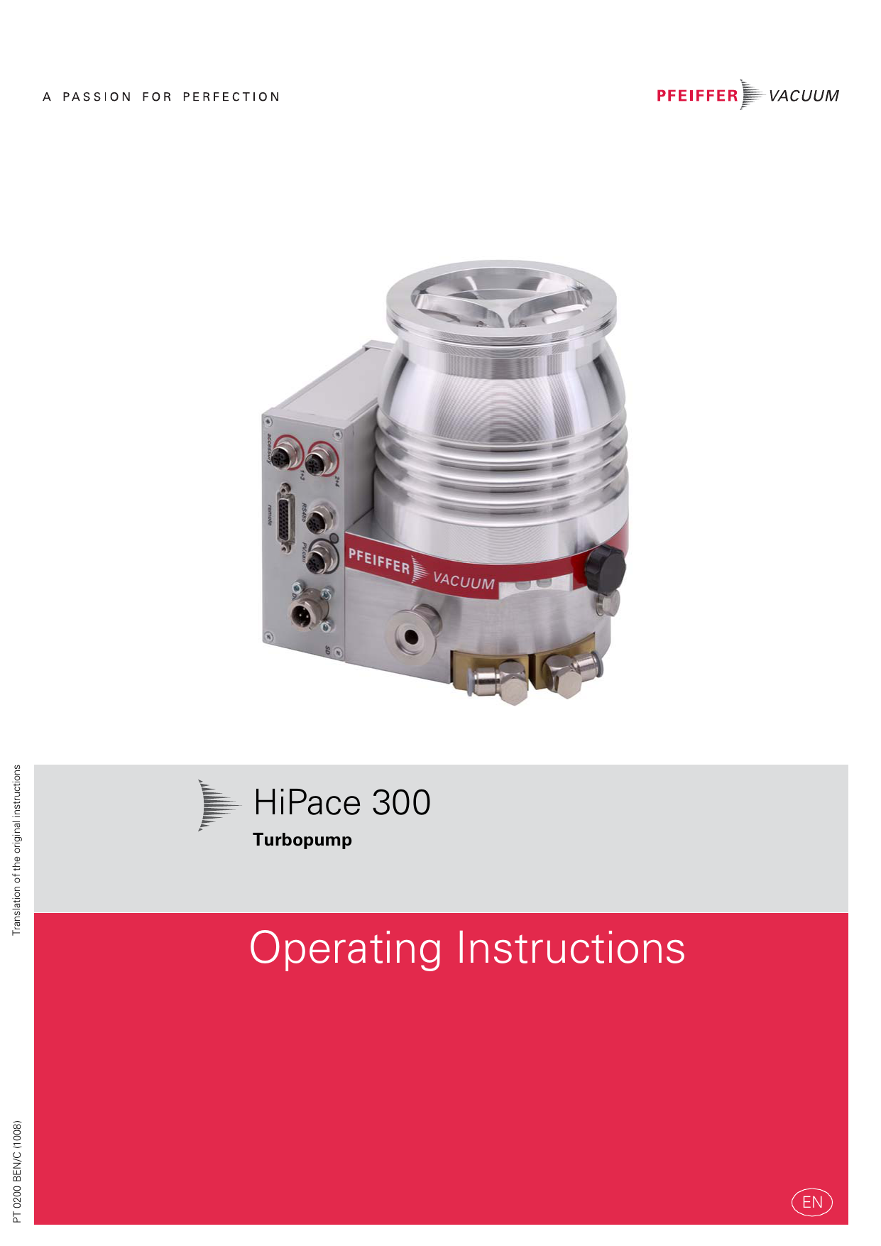 Pfeiffer HiPace 300 Operating Instructions Manual | Manualzz