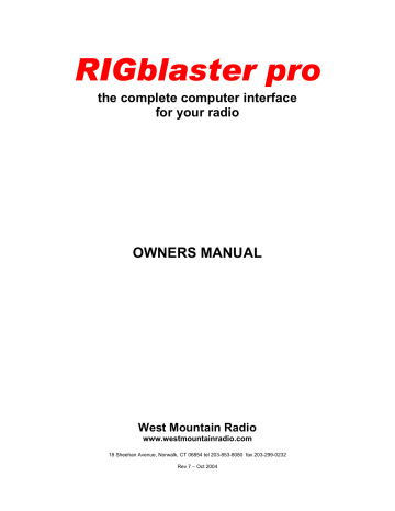 RIGblaster pro Owner's Manual | Manualzz
