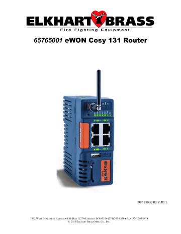 Elkhart Brass Ewon Cosy 131 Network Router Instruction Manual | Manualzz