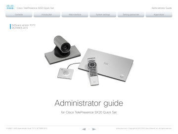 Cisco Telepresence System SX20 Quick Set Administrator Guide | Manualzz