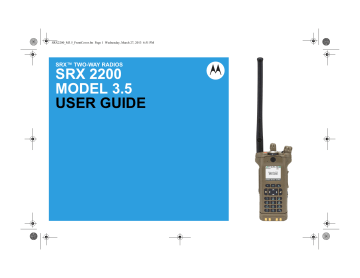 Motorola SRX 2200 MODEL 3.5 User manual | Manualzz