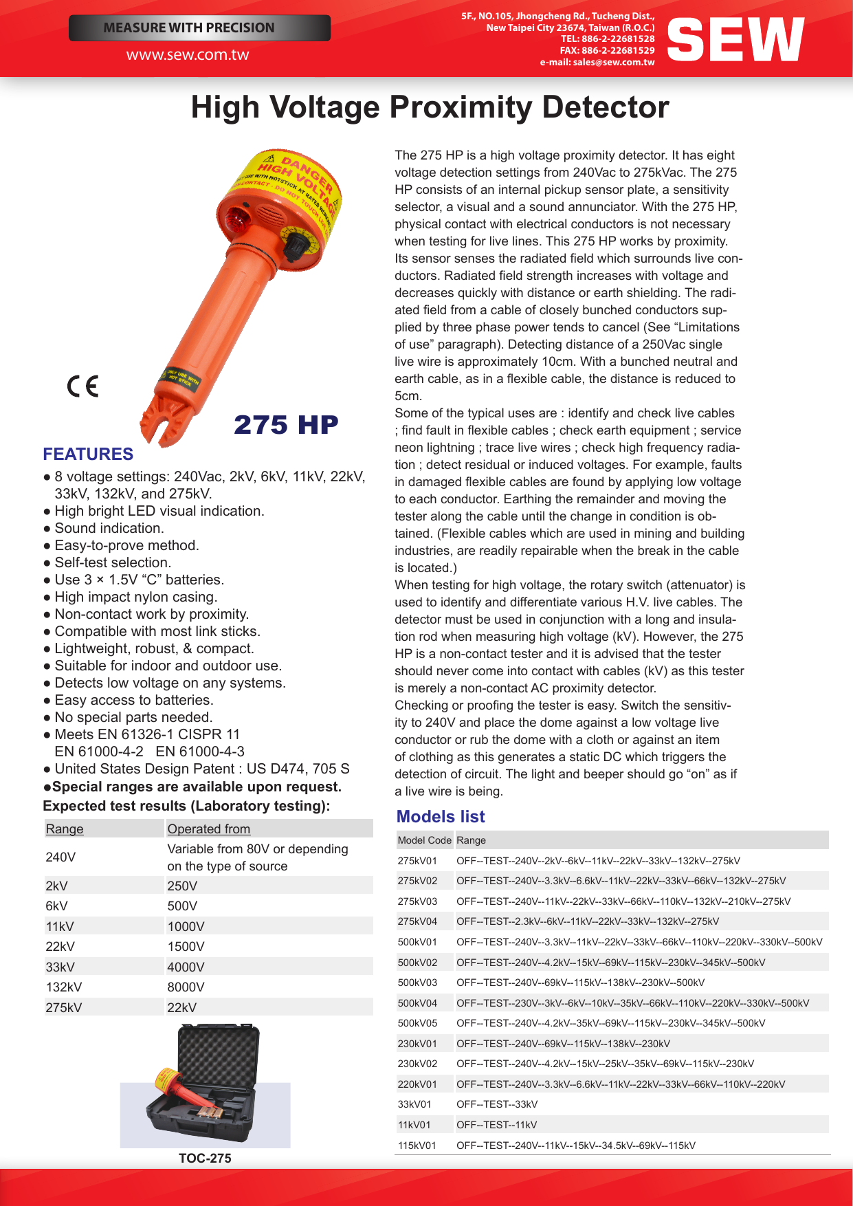 275hp High Voltage Proximity Detector Metravi Instruments 45 Off