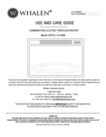 Whalen Electric Fireplace Replacement Parts | Reviewmotors.co