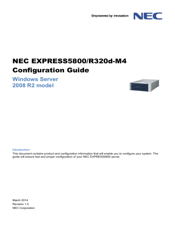 NEC EXPRESS5800 R320d-M4 Configuration Guide | Manualzz