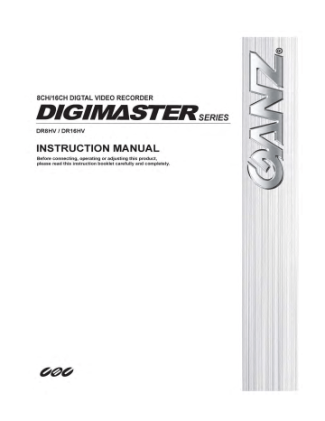 Ganz DIGIMASTER Manual | Manualzz