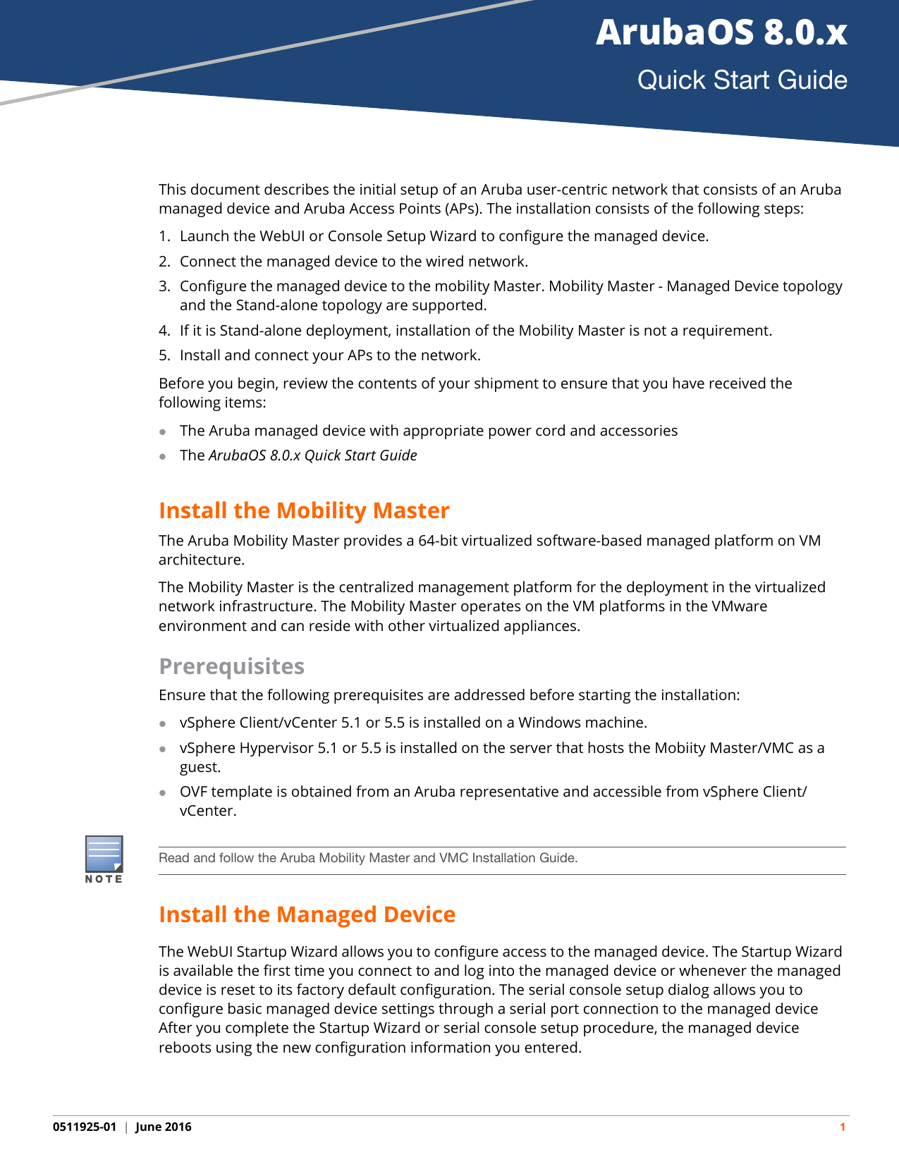 Aruba ArubaOS 8.0.1.0 Getting Started | Manualzz