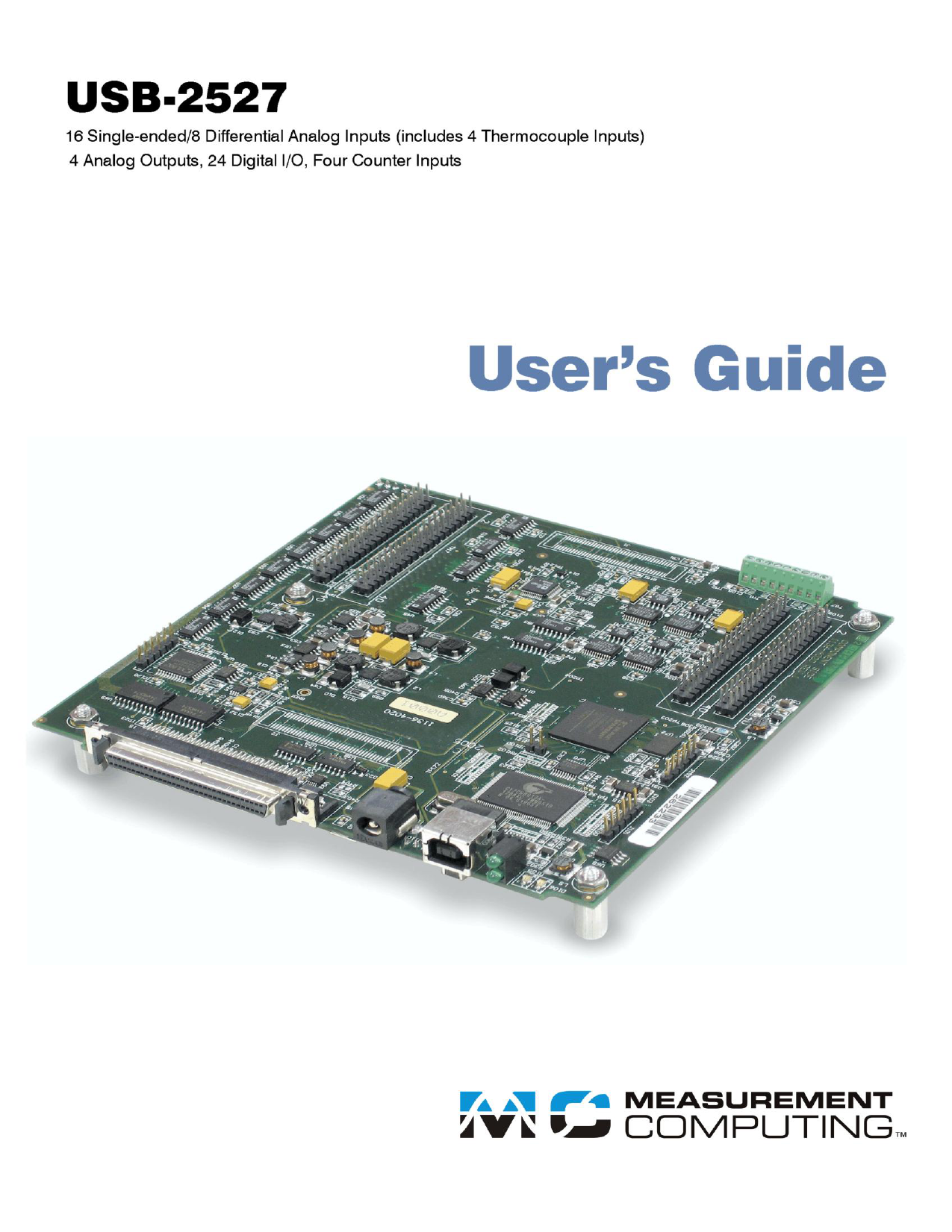USB-2527 User`s Guide | Manualzz