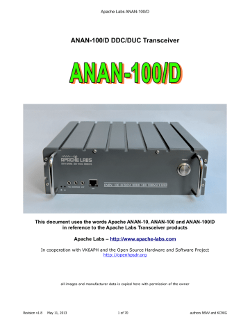 ANAN-100 Users Guide | Manualzz
