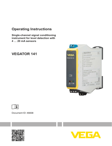 Vega VEGATOR 141 Single-channel controller for level detection ...