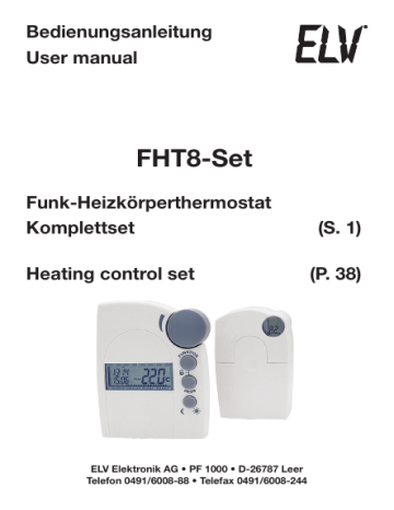 elv FHT8-Set User manual | Manualzz