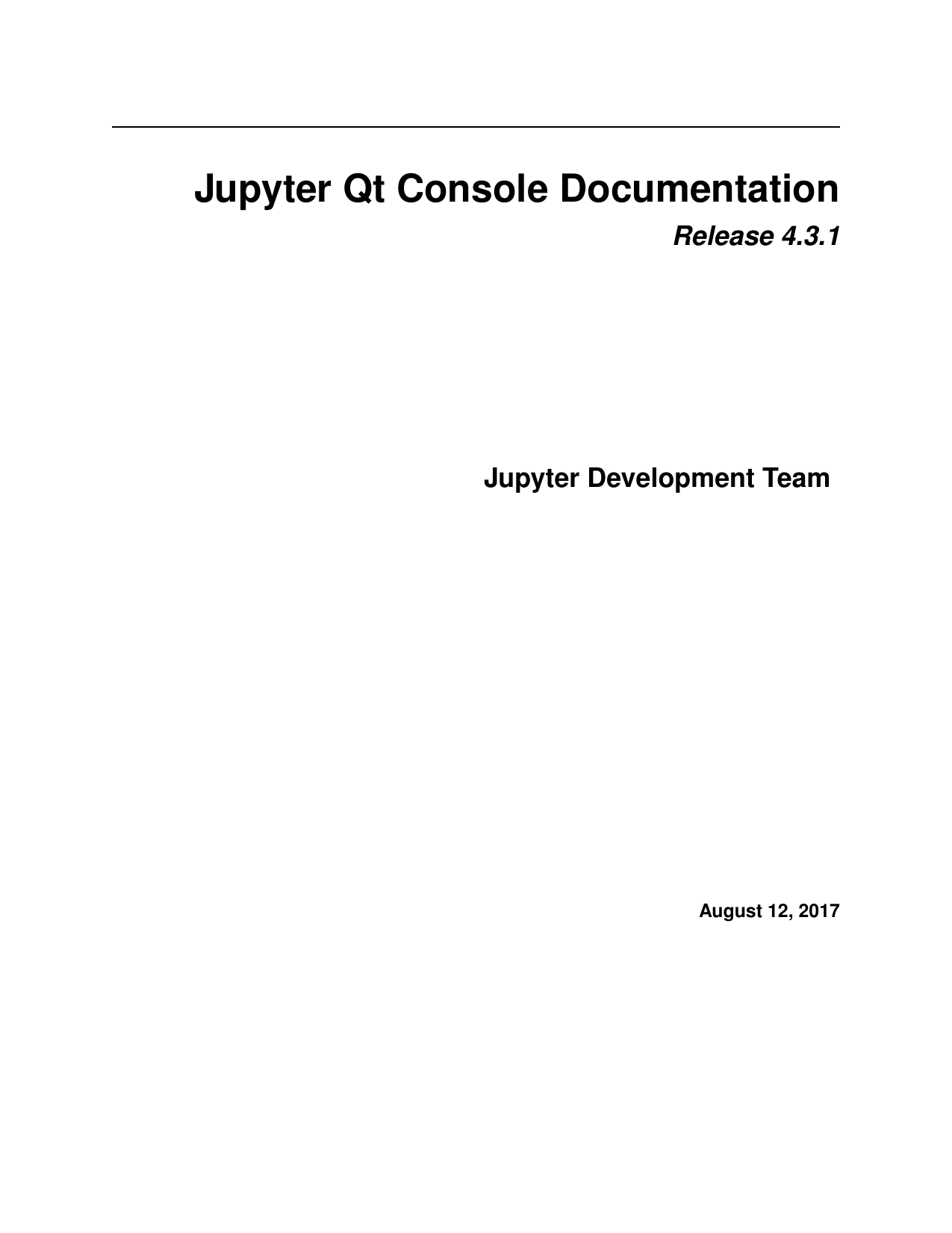 Jupyter Qt Console Documentation Manualzz