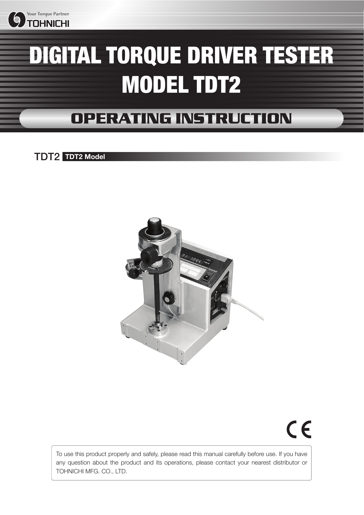 Tohnichi TDT2-G Operating instructions | Manualzz