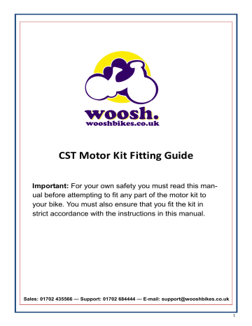 CST Motor Kit Fitting Guide | Manualzz