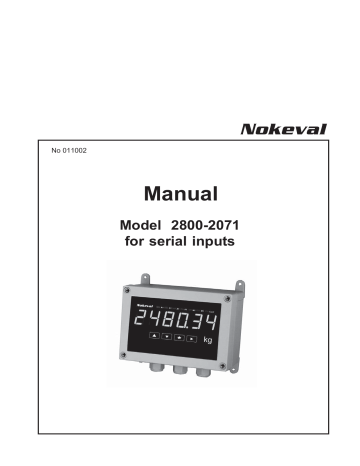 Nokeval 2800-2071 User Manual | Manualzz
