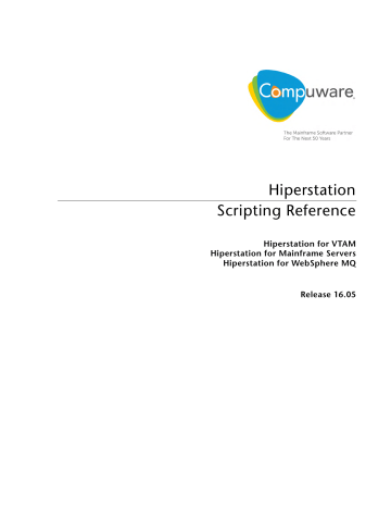 Hiperstation Scripting Reference - Compuware | Manualzz
