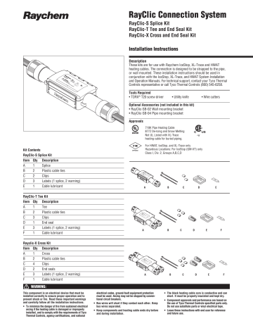 Raychem RAYCLIC-S Splice Kit Specification | Manualzz