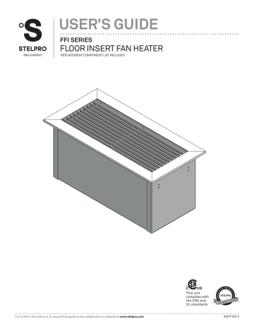 Floor Insert Fan Heater FFI - User's Guide | Manualzz