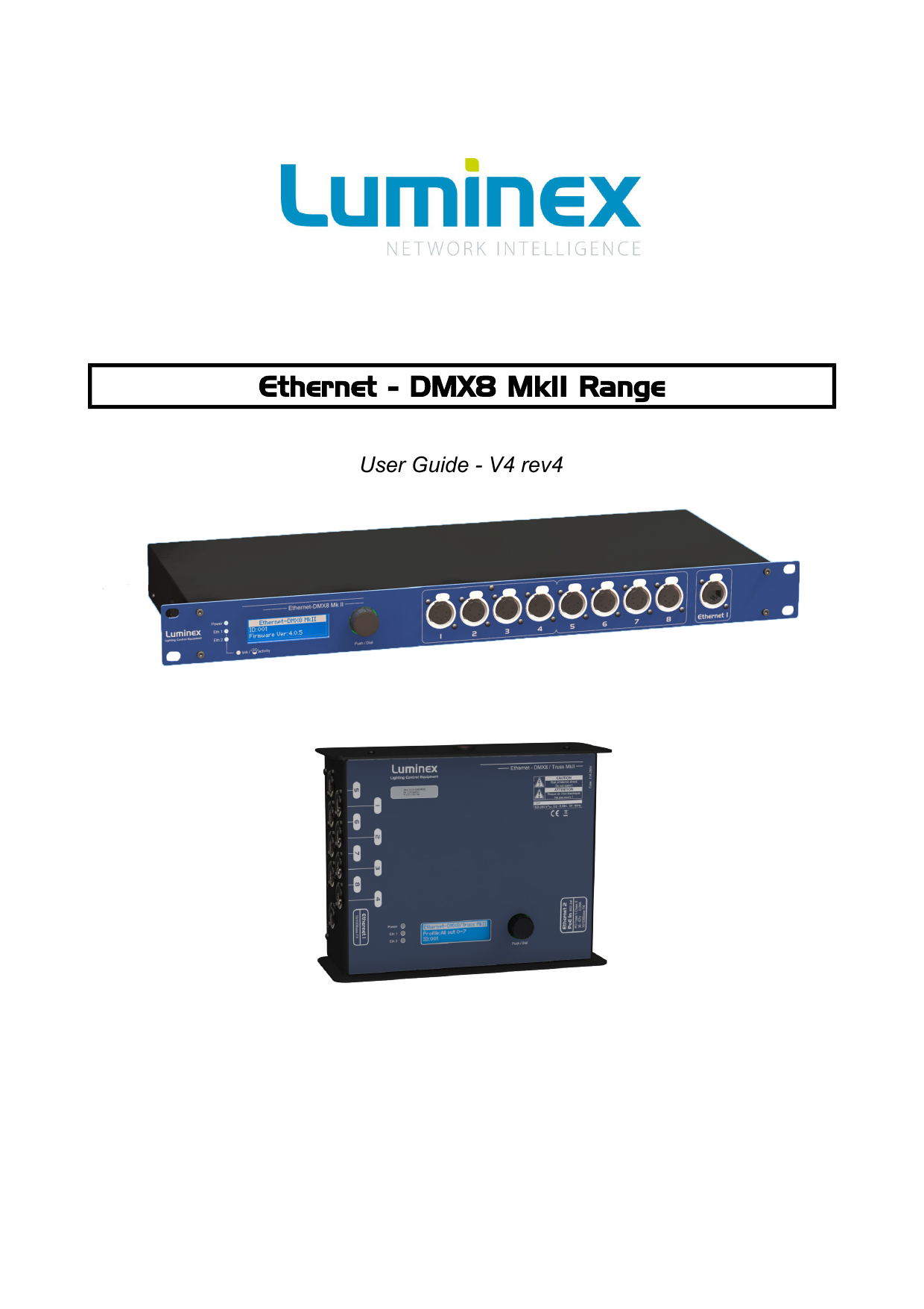 Luminex Ethernet-DMX8 Truss MkII User Manual | Manualzz