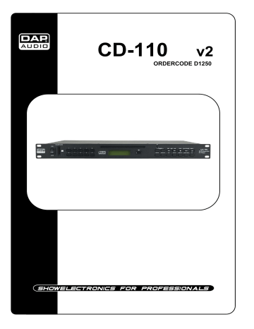 DAP Audio CD-110 User Manual | Manualzz