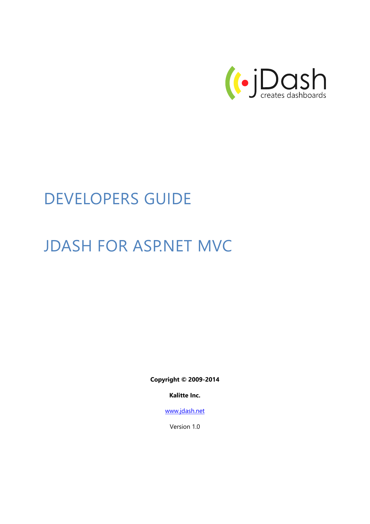 DEVELOPERS GUIDE JDASH FOR ASP.NET MVC | Manualzz