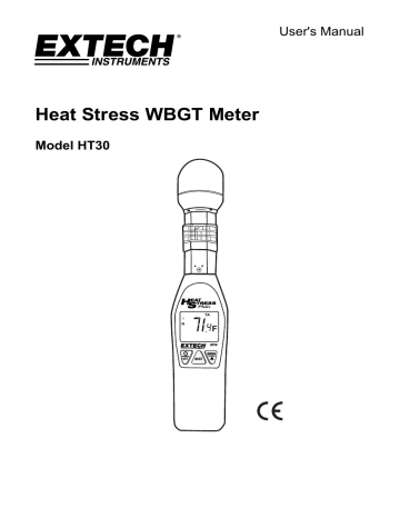 Extech Instruments HT30 Heat Stress WBGT (Wet Bulb Globe Temperature ...