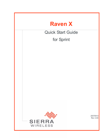 Raven X 1x/EV-DO Quick Start Guide | Manualzz