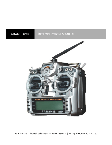 FrSky TARANIS X9D Introduction Manual | Manualzz
